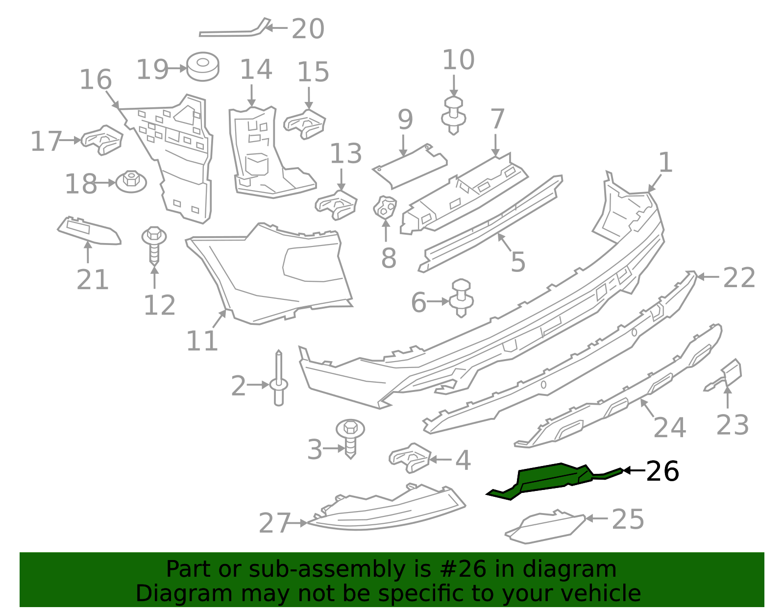 51127452623 - 2019-2025 BMW X5 Tailpipe Extension Bracket (51-12-7-452 ...