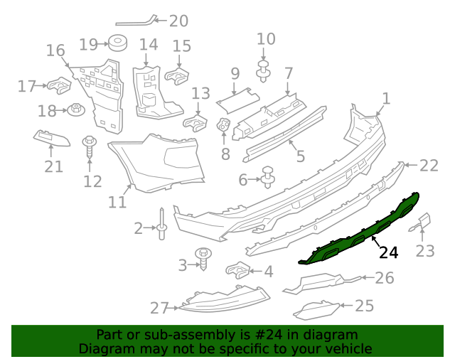 51129881523 - 2019-2024 BMW X5 Valance Panel (51-12-9-881-523) | BMW of ...