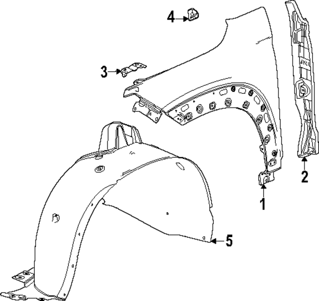 2021 Chevrolet Trailblazer Fender 42733029 | TascaParts.com