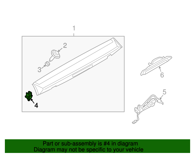 2004-2015 Nissan Spoiler Clip 01553-0127U | Nissan Parts Plus