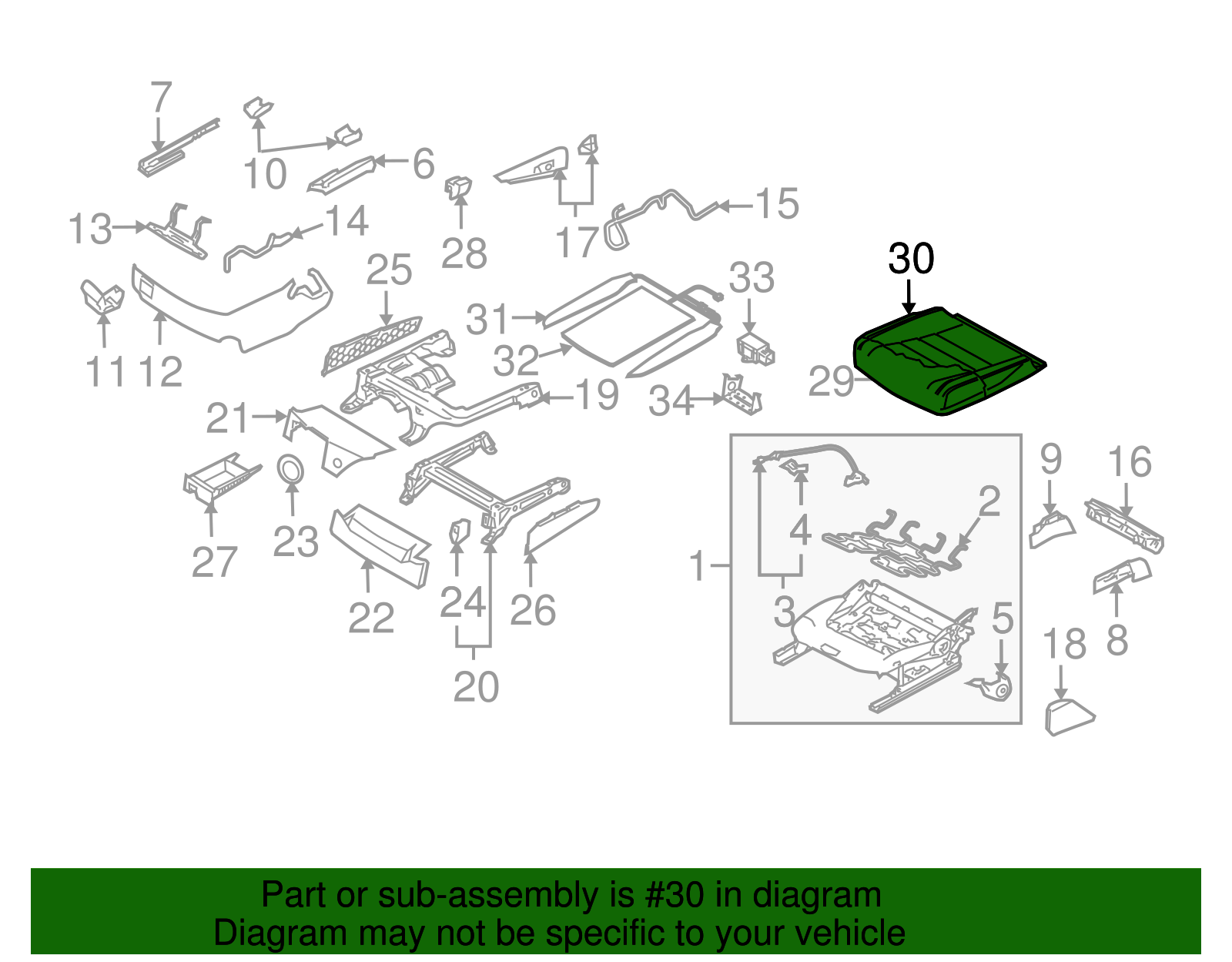 2004-2005 Volkswagen Touareg Cushion Cover 7L6-881-406-AP-7C7 | VW ...