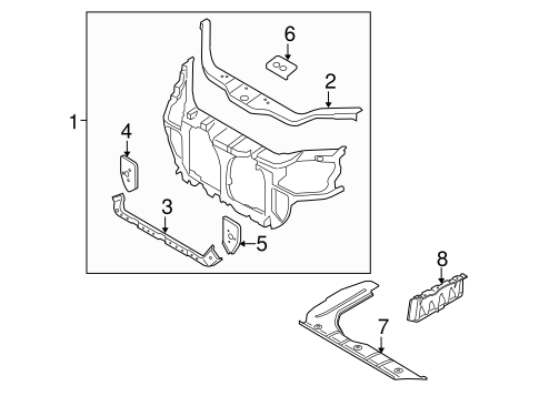 Radiator Support for 2008 Kia Rio | Kia.Parts Store