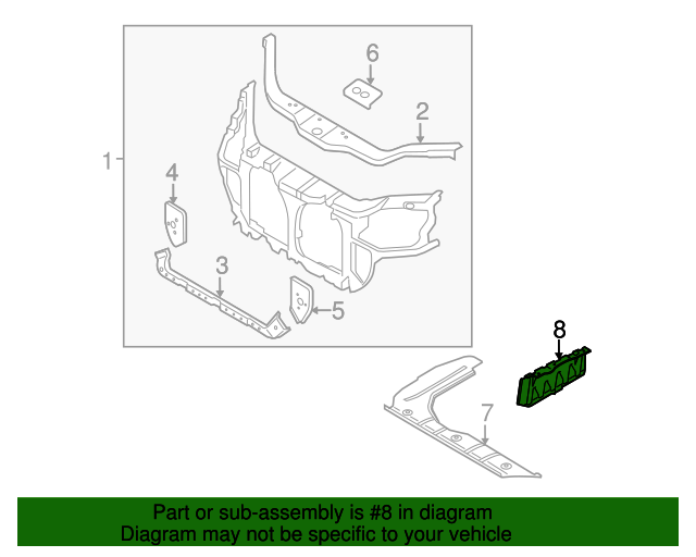 2006-2011 Kia Side Cover - Passenger Side (RH) 29120-1G000 | TascaParts.com