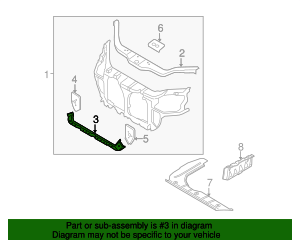 2006-2011 Kia OEM NEW 2006-2011 Kia Rio Rio5 Radiator Support Lower ...