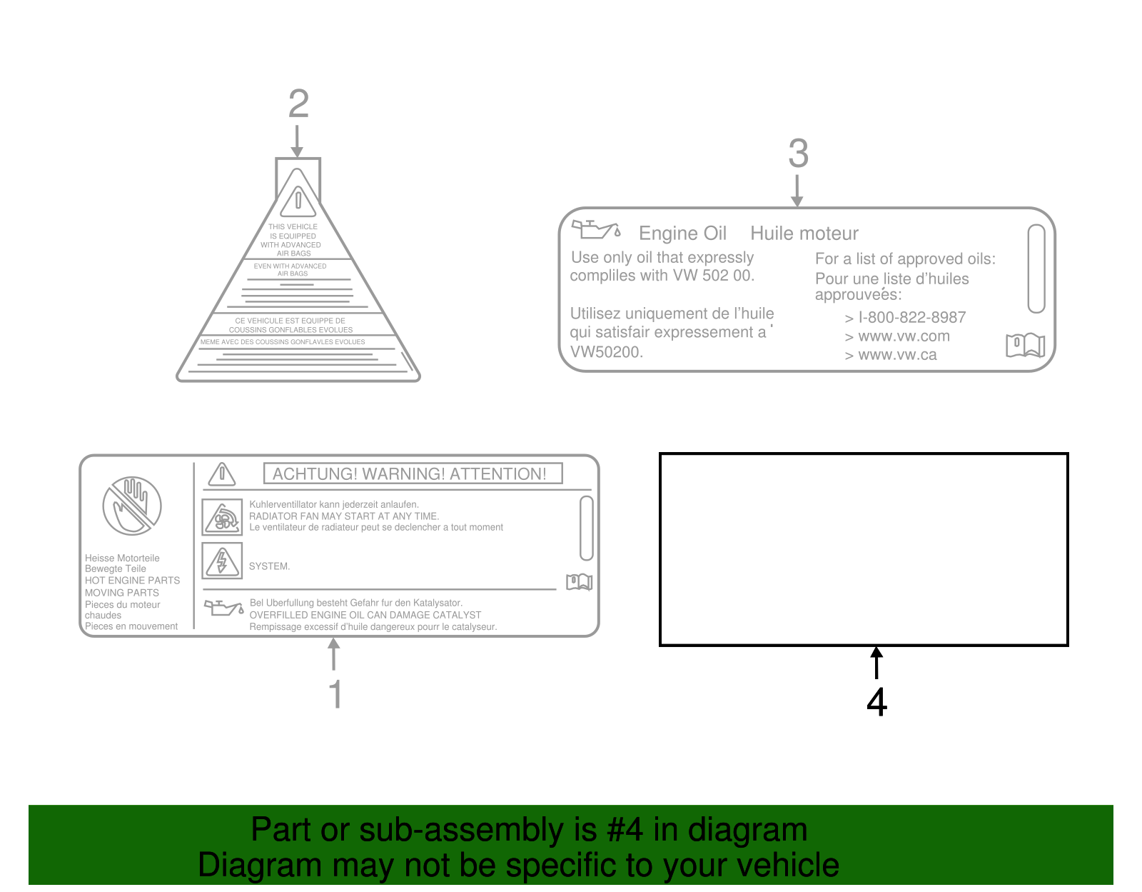 04E-010-012-M - 2005-2025 Volkswagen - Fuel Label | Order Euro Parts