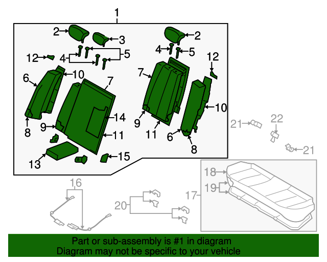 2007 Hyundai Elantra Seat Back Assembly 89400-2H310-HDC | QuirkParts