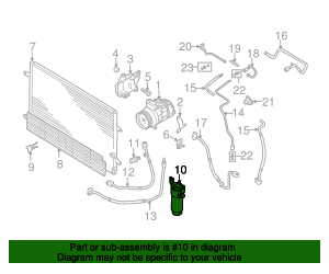 2004-2006 Volkswagen Phaeton Dehydrator 3D0-820-189-D | OEM Parts Online