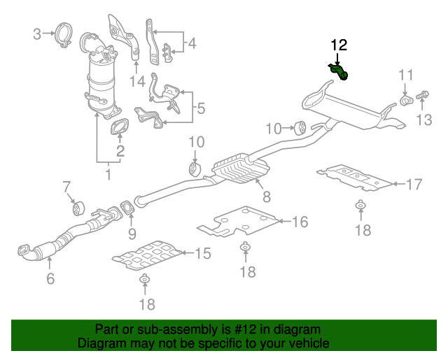 2018-2024 GM Exhaust Rear Muffler Insulator 84163380 GM | GMPartsDirect.com
