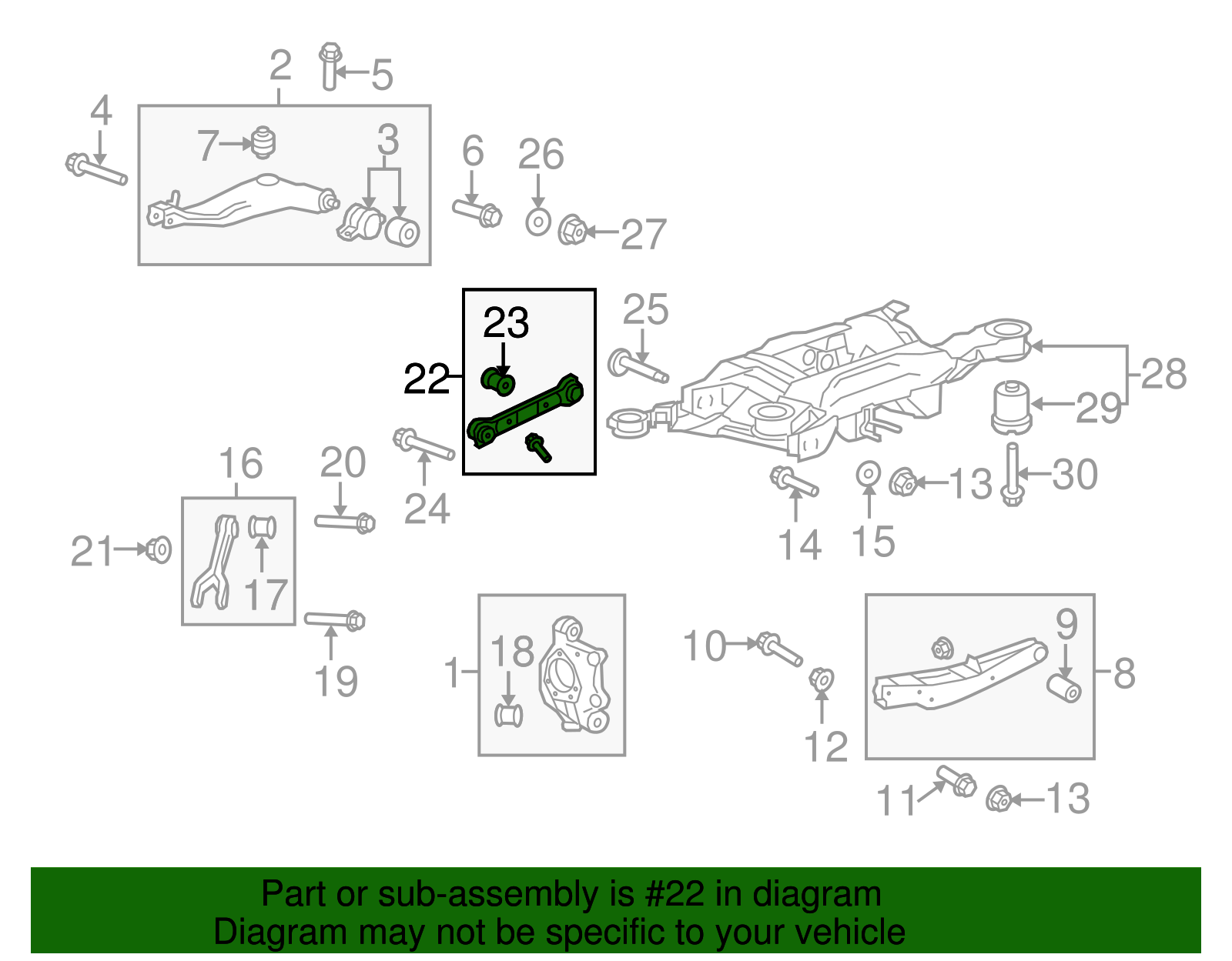 2010-2015 Chevrolet Camaro Rear Suspension Toe Lateral Link with Joint ...