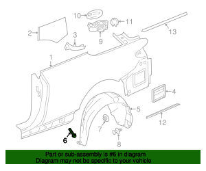 000-990-23-11 - Quarter Panel Splash Shield Bolt 2017-2021 Mercedes ...