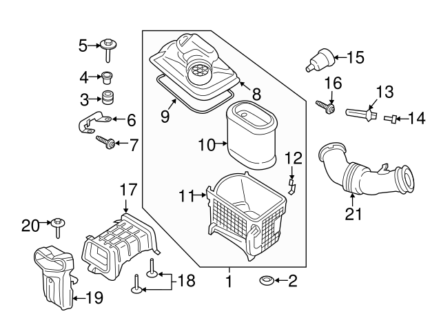 2017-2019 Ford Air Inlet Duct HC3Z-9C675-A | TascaParts.com