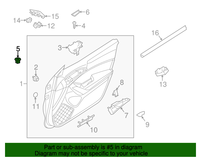 2009-2019 Mazda Door Trim Panel Grommet GS1D-68-402 | RealMazdaParts.com