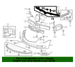2018-2019 Cadillac XTS Front Bumper Fascia Center Support 84205593 GM ...