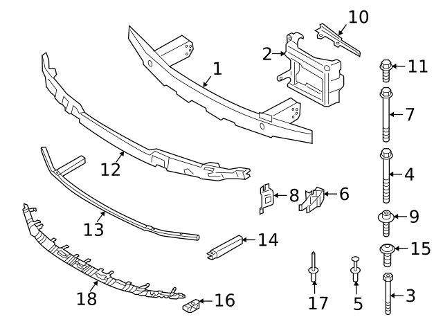 51117422222 - 2019-2024 BMW Bumper Cover Insulator (51-11-7-422-222 ...
