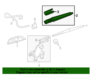 85241-0E060 - Back Glass Wiper Arm 2014-2024 Toyota | AutoNationParts.com