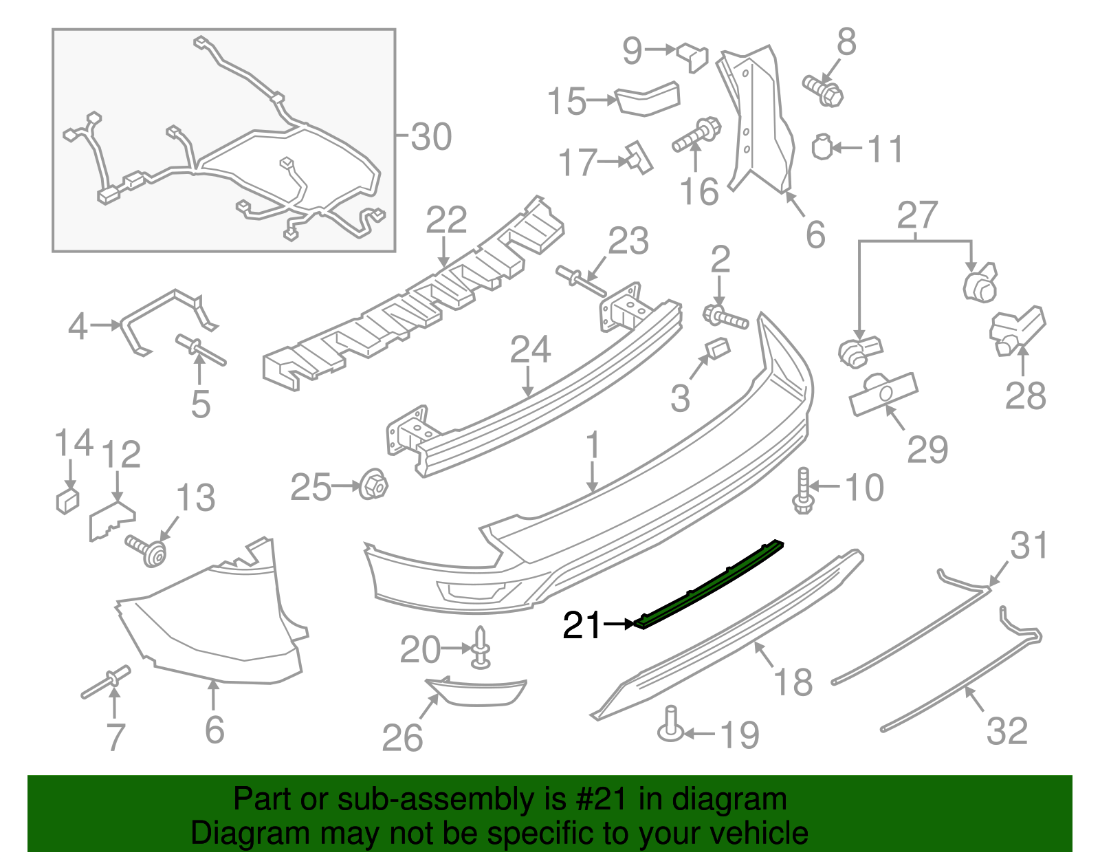 2013-2019 Ford Escape OEM NEW 2013-2018 Ford Escape Rear Bumper Shield ...