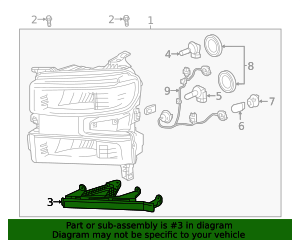 23408116 GM Front Driver Side Bumper Fascia Headlamp Opening Bracket ...