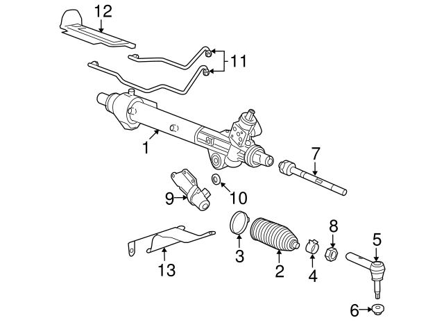 2007-2017 GM Hydraulic Rack and Pinion Steering Gear Assembly with ...