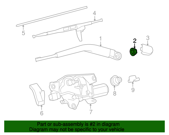 90179-06158 - Wiper Arm Nut - 1990-2022 Toyota | OEM Genuine Toyota Parts