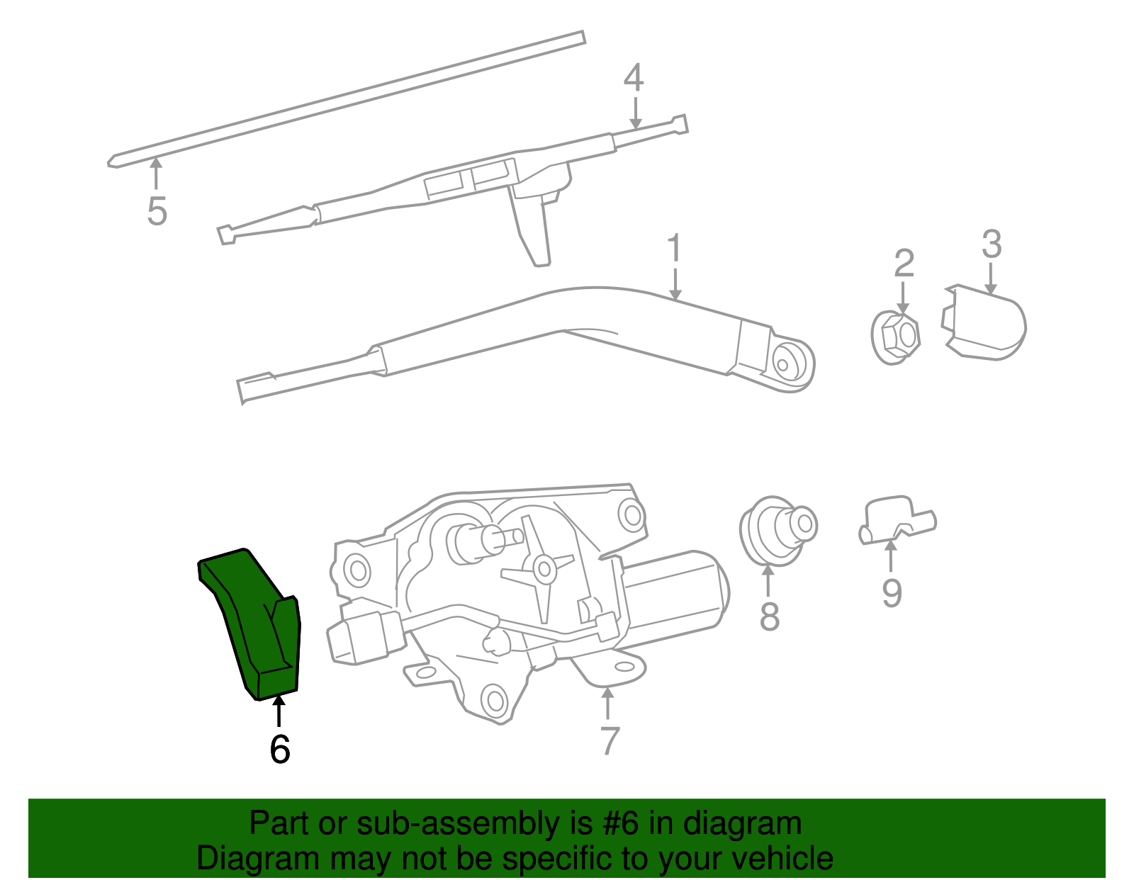 2008-2022 Toyota Sequoia Stopper, Rear Wiper 85293-0C012 | OEM Parts Online