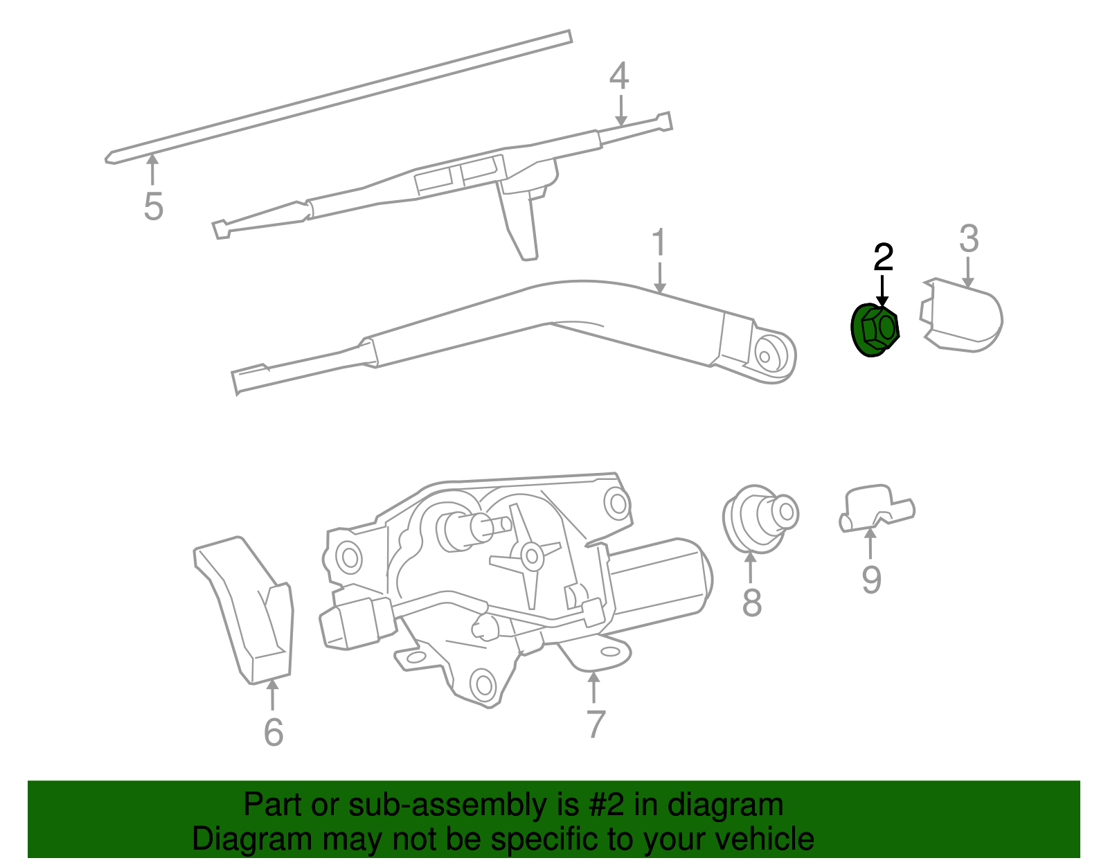 1990-2025 Toyota Wiper Arm Nut 90179-06158 | Toyota Parts Center