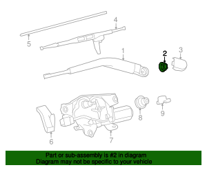 Toyota Wiper Arm Nut Part# 9017906158 | Toyota Of Colorado Springs Parts