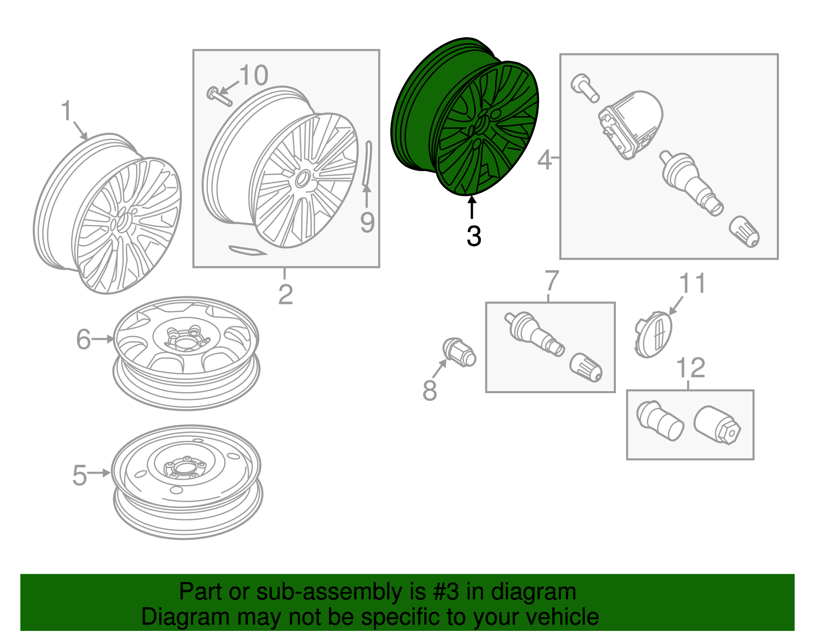 2016-2018 Lincoln MKX | Wheel, Alloy | FA1Z-1007-C | Walls' Ford Parts