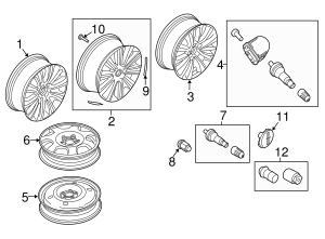 Genuine OEM Ford Part - Wheel, Alloy FA1Z-1007-G | Genuine OEM Ford ...