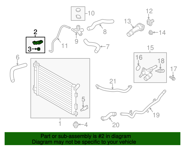25333-A5100 - Radiator Mount Bracket 2013-2017 Hyundai Elantra GT ...
