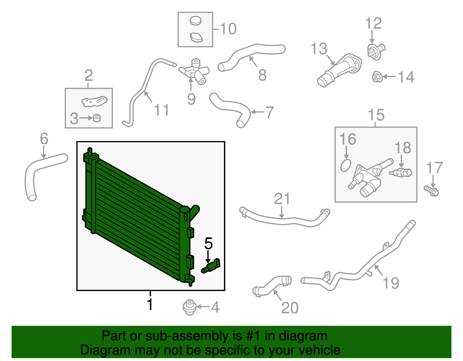 2013-2016 Hyundai Elantra GT Radiator Assembly 25310-A5010 | Hyundai ...