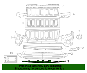 2011-2017 Jeep Compass Lower Panel 68109868AA | TascaParts.com