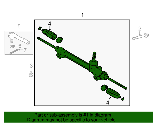2013-2018 Toyota Avalon Steering Gear 45510-07010 | Toyota Parts Center