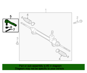 45470-09140 - Steering Tie Rod End 2012-2018 Toyota | AutoNationParts.com