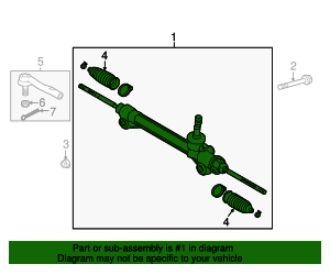 2013-2018 Toyota Avalon Steering Gear 45510-07010 | Toyota Parts Center
