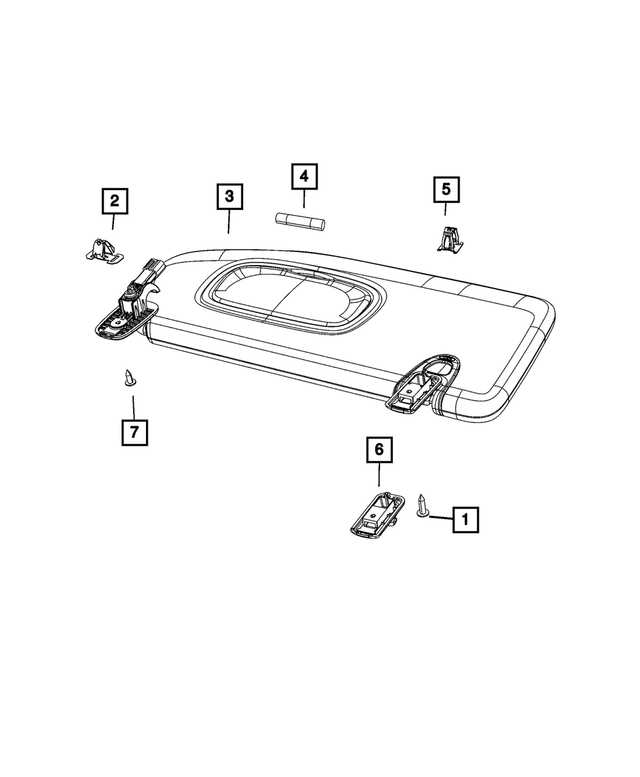 2020-2025 Jeep Compass Visor, Right 5SY89DX9AE | Mopar eStore