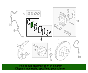 2004-2020 Subaru Brake Pads Front 26296FE100 | Subaru Parts Store