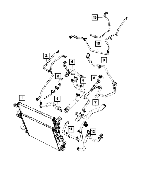 Radiator and Related Parts; Charge Air Cooler for 2018 Jeep Wrangler ...