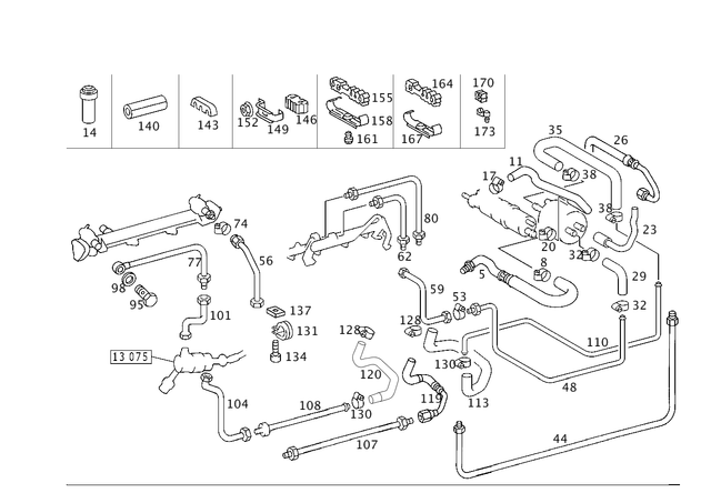 124-476-00-40 - Clamp 1994-2003 Mercedes-Benz | Mercedes-Benz USA Parts