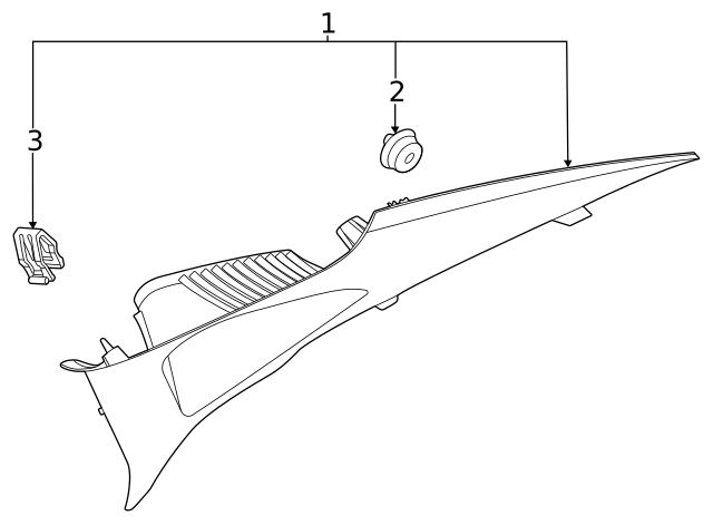 85850-L3000WK - Quarter Pillar Trim 2021-2024 Kia K5 | Kia.Parts Store