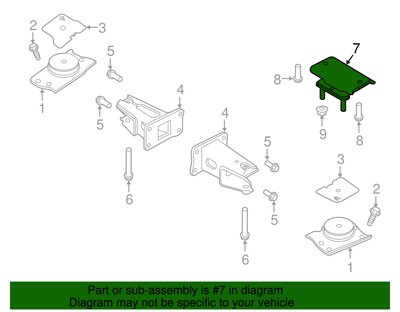2016-2019 Nissan Rear Mount 11320-EZ32B | Melloy Nissan Parts