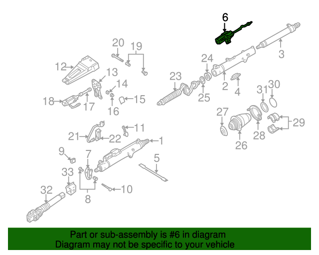 220-460-08-25 - Steering Column Tilt Motor 2003-2006 Mercedes-Benz ...