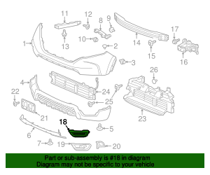 71153-TLA-A01 - Cover L Front Fog Light - 2017-2019 Honda CR-V | Honda ...