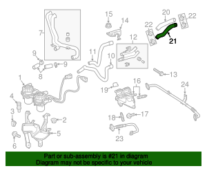 17342-31041 - Secondary Air Injection Pump Hose 2007-2010 Toyota Tundra ...