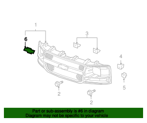 2003-2023 Chevrolet Front Grille Bowtie Logo 22744069 GM ...