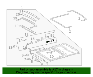 124-782-02-30 - Sunroof Slide 2002-2018 Mercedes-Benz | AutoNationParts.com