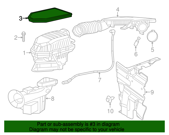 2011-2021 Mopar Air Filter 4861746AB | TascaParts.com
