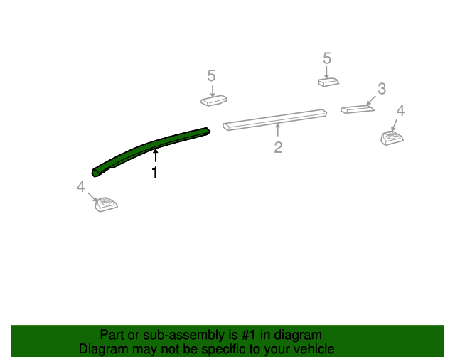 75553-02020 - Roof Drip Molding 2009-2013 Toyota Matrix ...