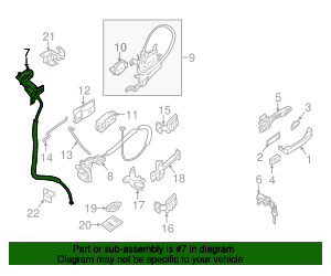 90502-1PC0A - Upper Latch 2012-2021 Nissan | Nissan Parts & Accessories ...