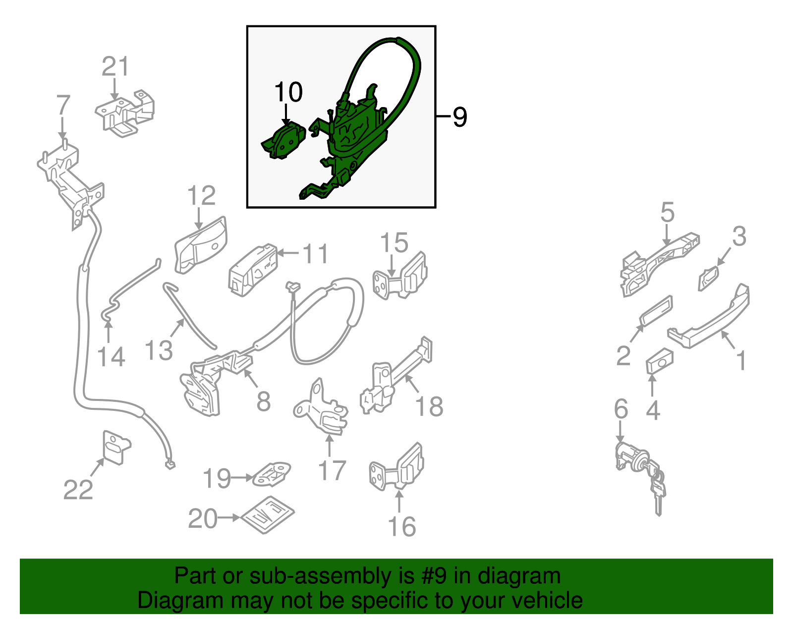 90504-1PA0A - 2012-2021 Nissan - Power Lock | Anicra Nissan Parts