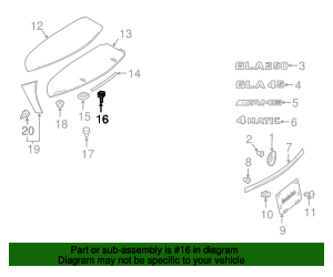 000-990-50-23 - Spoiler Bolt 2015-2024 Mercedes-Benz | Mercedes-Benz ...